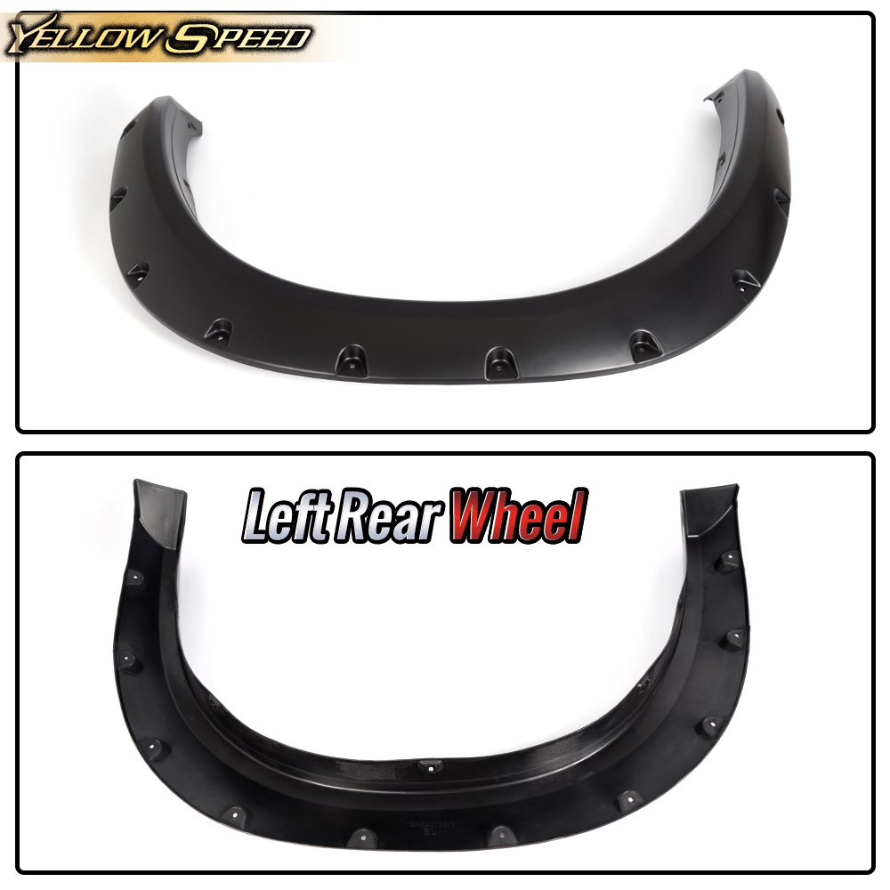 For 2009-2018 Dodge Ram 1500 Black Pocket Style Rivet Bolt On Fender ...